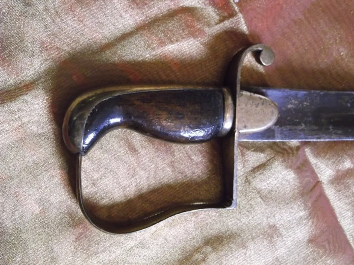 Japanned 18th century military hanger/cutlass | artandarms