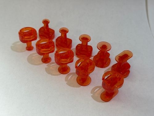 Set of 10 Collision tension tabs Polycarbonate (Hard plastic) | JVF Tools