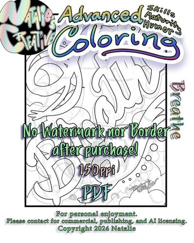 Breathe Coloring Page Natalie | Natalie's Creative