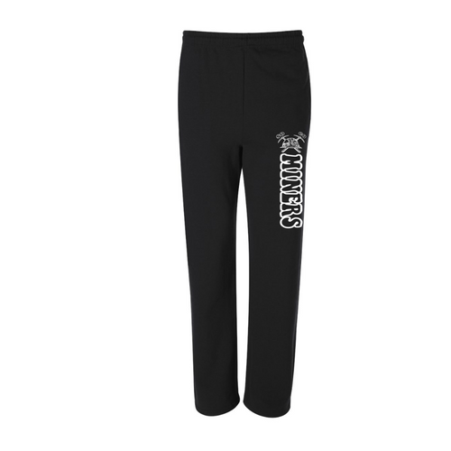 Black Jerzees Open Bottom Sweatpants - (SoCo Football) | SSP