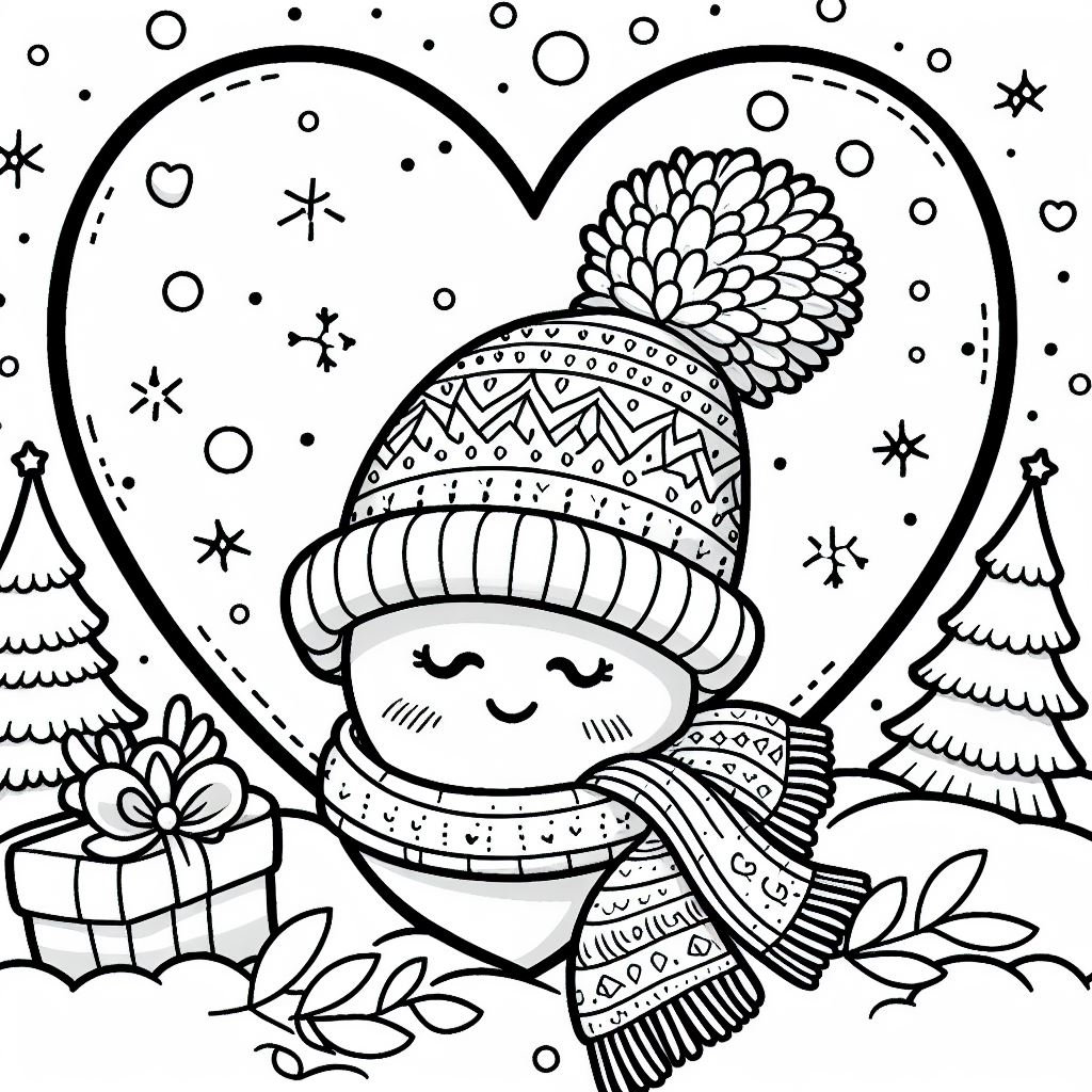 Winter coloring page | PrintPong