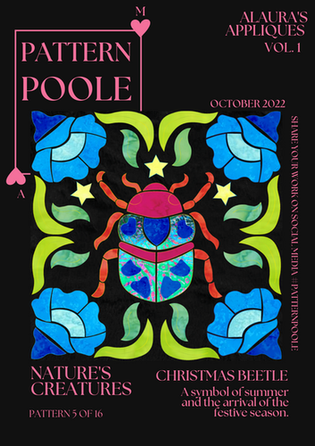 Christmas Beetle PDF Applique Pattern | Pattern Poole