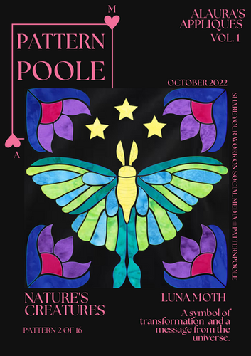 Luna Moth PDF Applique Pattern | Pattern Poole