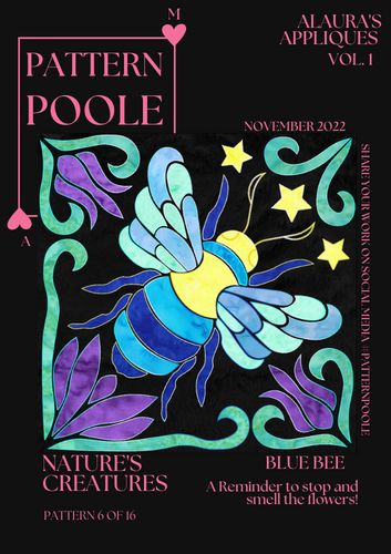 Blue Bee PDF Applique Pattern | Pattern Poole
