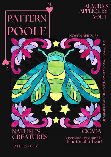 CICADA PDF Applique Pattern | Pattern Poole
