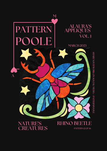 RHINO BEETLE PDF Applique Pattern | Pattern Poole