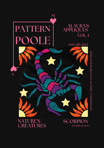 SCORPION PDF Applique Pattern | Pattern Poole