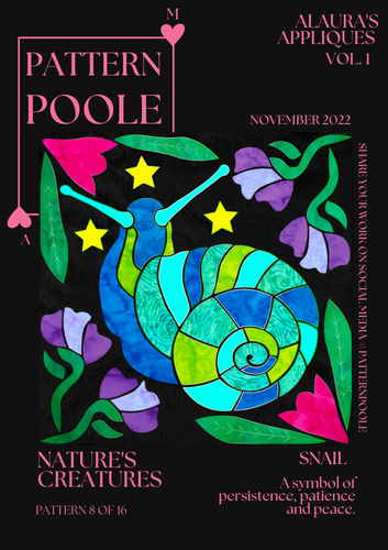 SNAIL PDF Applique Pattern | Pattern Poole