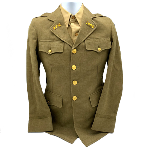 Veterans of Foreign Wars, Dress Coat and Shirt, WWII/ Korean War Era ...