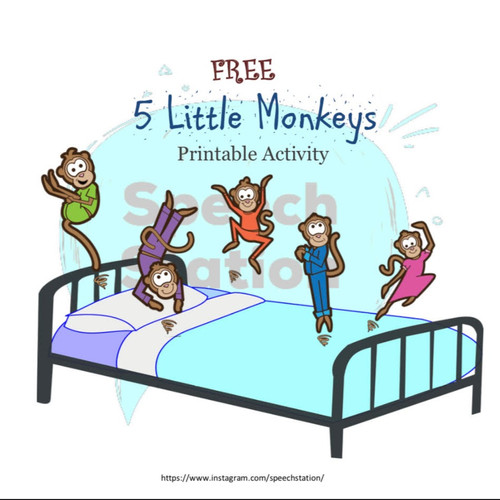 5 Little Monkeys Interactive File Folder Song | Speech Station