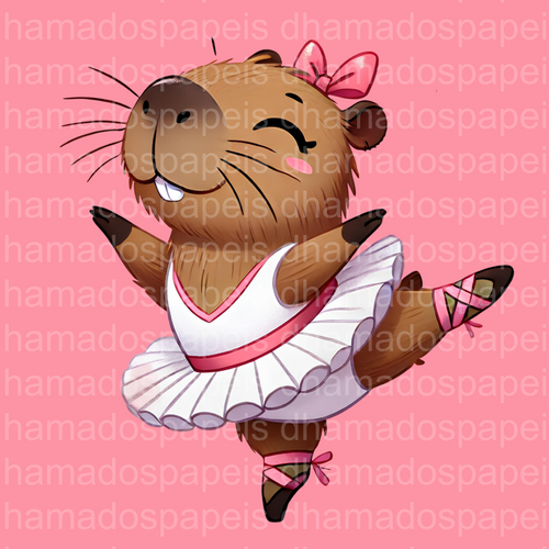 Imagem PNG Capivara Bailarina | Dhama dos Papéis