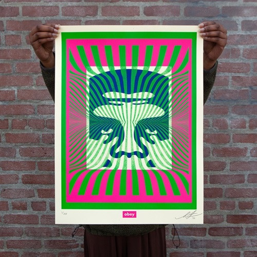 Op-Art Icon Green Shepard Fairey Obey | artstreetgallery
