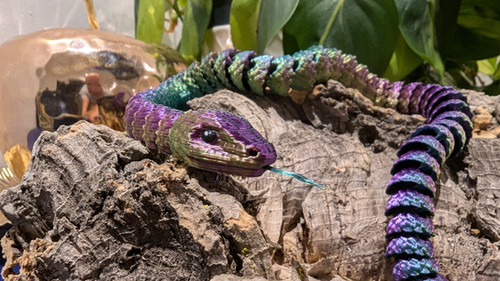 Realistic Flexible Snake Fidget Toy – Smooth, Articulated 3D Printed ...