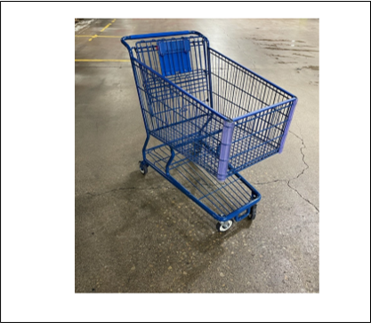 14-0070 Blue Shopping Cart-Refurbished | GES