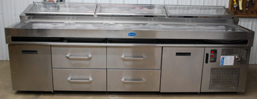 142-1247 Randell 120 Inch Domino’s Pizza Prep Table Cooler | GES