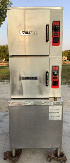 152-0729 Vulcan Natural Gas Convection Steamer 10 Pan Double Stacked | GES
