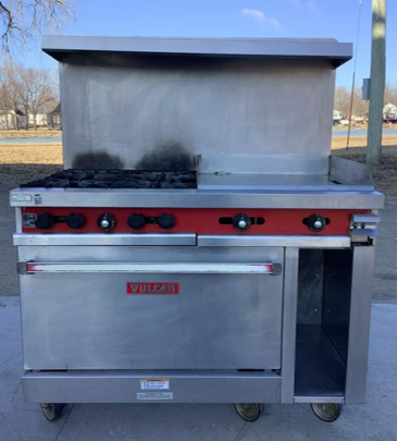 152-0006 Vulcan Natural Gas Range Stove w Griddle | GES