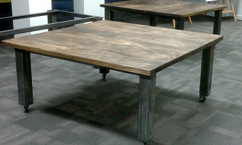 Signature Blue Vintage Events | Industrial Square Table