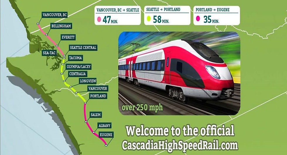 High Speed Rail, Cascadia High-Speed Rail Corridor Plan