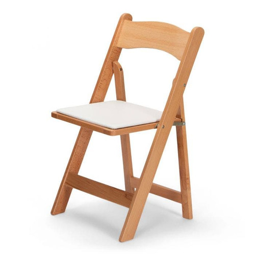 Natural Wood Padded Folding Chair | k-one