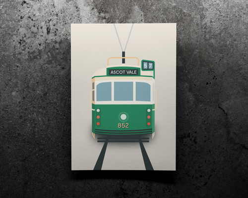 Ascot Vale Tram Art Print – Melbourne Wall Art by JAMES DOW