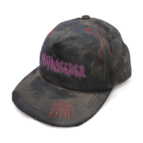 METAL LOGO DAMAGED CAP / BLACK | mindseeker