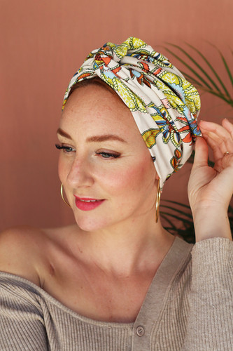 Turban Bonnet "Esmée écru" (deux déclinaisons) | Entrenoue | Turbans et ...