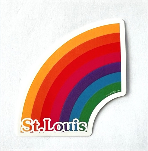 St. Louis Retro Rainbow Sticker | STL-Style