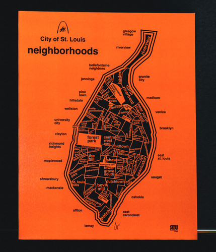 City of St. Louis Neighborhoods digital print (11"x14") - Orange | STL ...