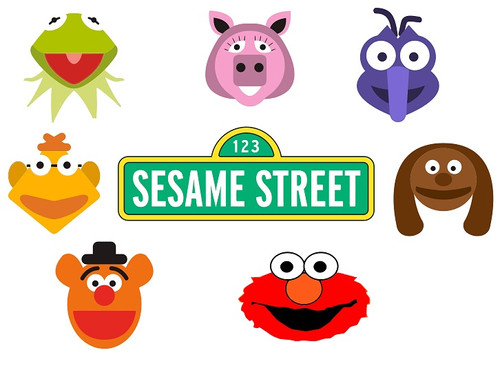 Sesame Street svg image bundle clip art drawing | Drawn