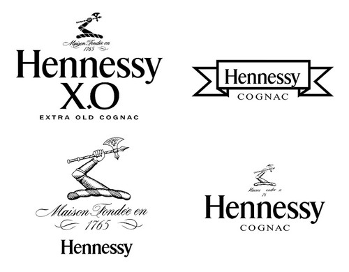 Hennessy xo label logo svg clip art black and white image drawing | Drawn
