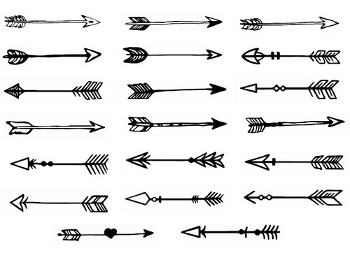 Straight arrows svg bundle clip art drawing image | Drawn