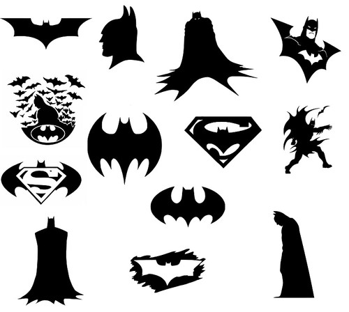 Batman svg image bundle clip art drawing | Drawn