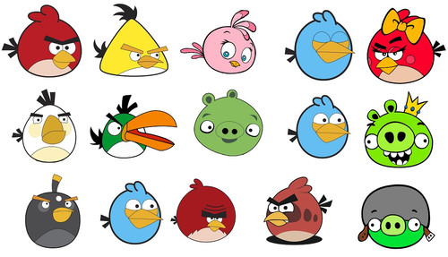 Angry Birds svg image bundle clip art drawing | Drawn