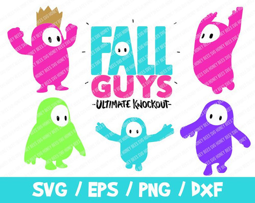 Fall Guys Bundle Stencil Digital Download ClipArt Graphic Wall Deco ...