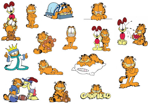 Garfield svg drawing bundle image clip art | Drawn