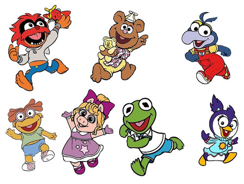 Muppet babies svg bundle clip art drawing image | Drawn