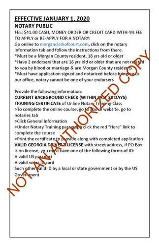 Notary Public Printable Information Sheet | Jody M. Higdon