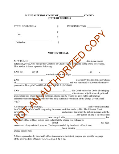 Motion to Seal Record Packet | Jody M. Higdon