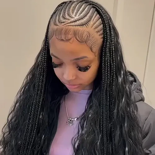 Half Braids / Half Sew-in Water Wave Hairstyles - 3 Packs | JLO'S Beauty