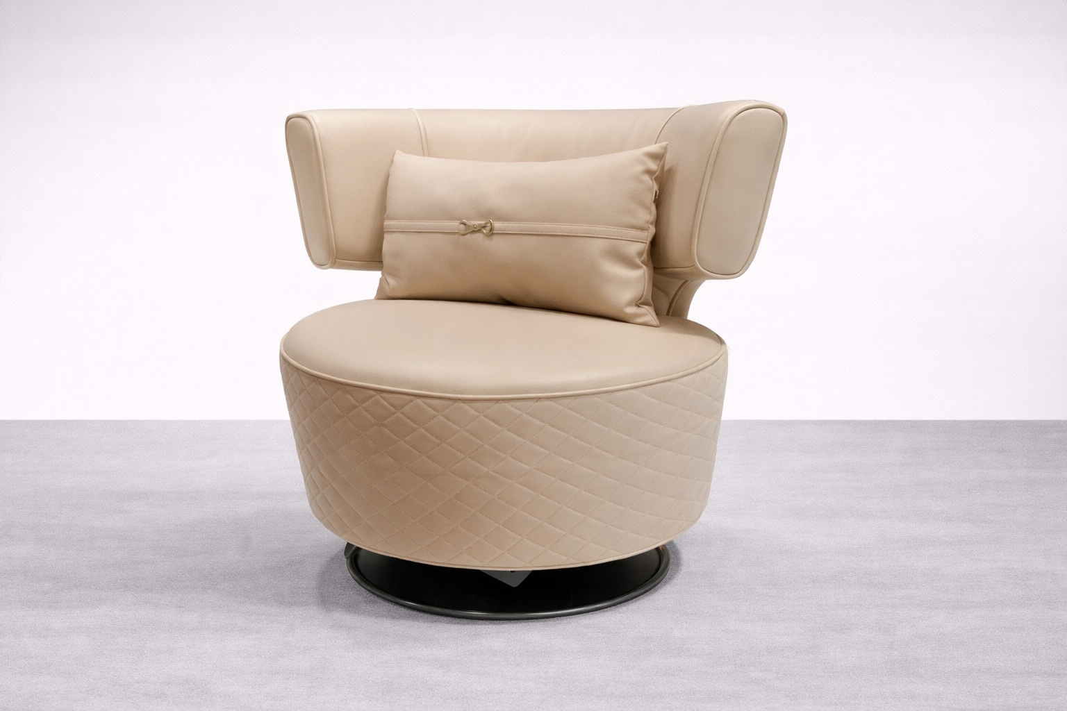 Regal Quilted Swivel Chair by BAB Living