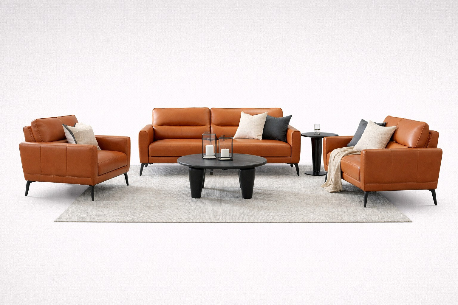 Milano Leather Living Room Set by BAB Living