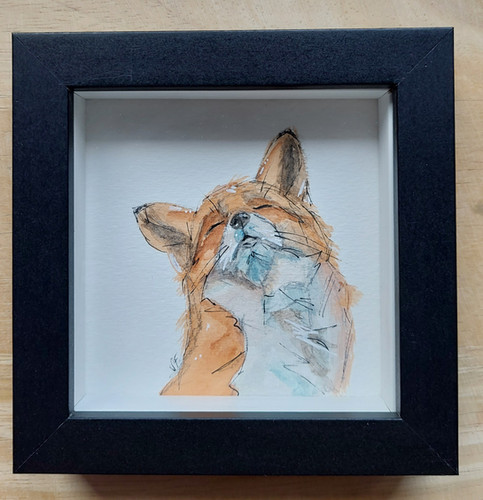 'Foxy' Original Handpainted Watercolour & Ink Fox | Sam Fenner Art