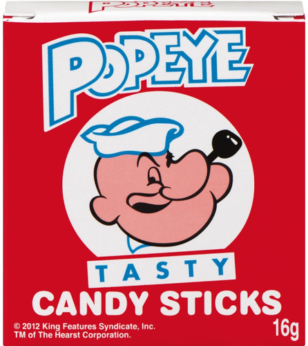 Popeye Candy Sticks - 12pk - 192g | CanadianFoodToUsa