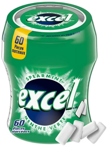 Excel Spearmint Sugar Free Chewing Gum 60/pcs | CanadianFoodToUsa