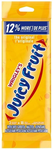 Juicy Fruit Chewing Gum 54/pcs | CanadianFoodToUsa