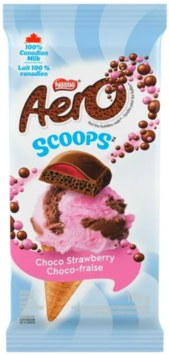 Buy Aero Scoops Choco Strawberry Chocolate Bars | CanadianFoodToUsa.com