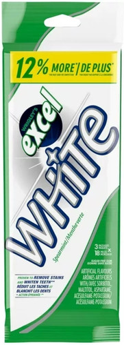 Excel White Spearmint Sugar Free Chewing Gum 54/pcs | CanadianFoodToUsa