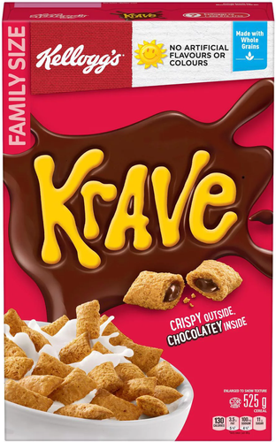 Kellogg's Krave Chocolate Flavour Cereal 525g | CanadianFoodToUsa.com
