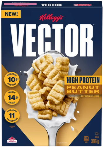 Vector High Protein Peanut Butter Cereal 306g | CanadianFoodToUsa.com